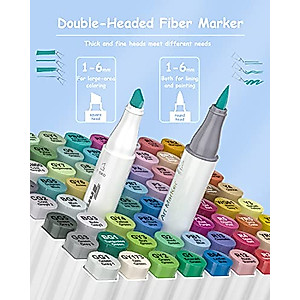 TongFu 24+1 Alcohol Markers Set, Art Marker Depicting Smoother Strokes,Upgraded Quality Ink,Safe,1s Quick-drying, Non Fading,Colorful,for Artist,Adults,Children Illustration Designing Drawing Marker