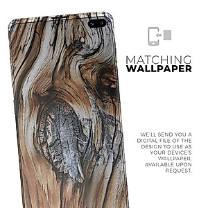 DesignSkinz Raw Aged Knobby Wood Protective Vinyl Decal Wrap Skin Cover Compatible with The Samsung Galaxy S20 (Screen Trim & Back Glass Skin)