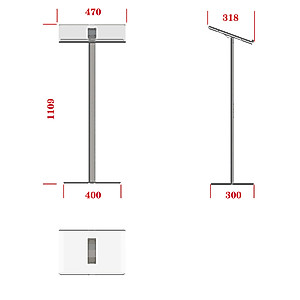 CRYSFLOA Acrylic Podium Stand Speaking Podium 18.5''x12.5''x43.6'' Pulpits for Churches Lecterns Design for Lecture Recital Speech Presentation Podium Stand for Restaurant Wedding Office Classroom