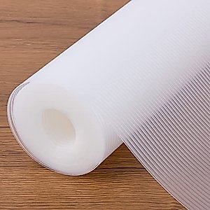 Clear Shelf Liners for Kitchen Cabinets 11.8 Inches x 10 Feet Waterproof Drawer Liners Kitchen Shelf Liner Non-Adhesive EVA Refrigerator Liners Oil-Proof Fridge Mat for Cabinet, Drawer, Cupboard