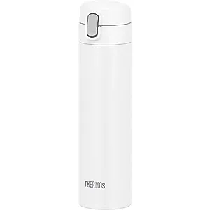 Thermos FJM-450 WH Water Bottle, Vacuum Insulated Straw Bottle, 15.2 fl oz (450 ml), White, Cold Insulation Only