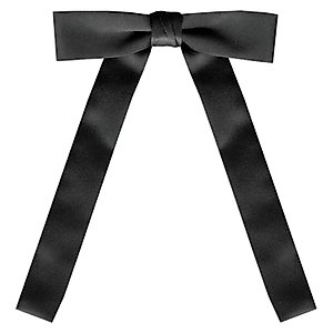 S.H. Churchill & Co. Black Satin Western Tie for Cowboy, Rancher, Kentucky String Tie