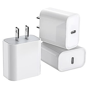3Pack USB C Charger,Apple Charger Adapter,Fast iPhone Charger Block, Quick Fast Charging PD Adapter Plug 20W Power Delivery Type C Fast Charging Block for iPhone 14 13 12 11 iPad Pro/Air/Mini/AirPods