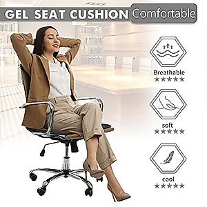 SHENGXUN Gel Seat Cushion,Office Supplies,Chair Cushion,Desk Accessories,seat Cushion, Can Relieve Sciatica, Back Pain, Lower Back Pain, Suitable for Home, Car, School, Office,Other Scenes,White