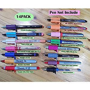 Pen Adapter Set Compatible with Cricut (Explore Air 3,Air 2,Air, and Maker 3,Maker), 14Pcs Pen Adapter Compatible with(Sharpie/Bic/Crayola/Sakura/Pilot/Paper Mate/Mitsubishi uni-Ball)