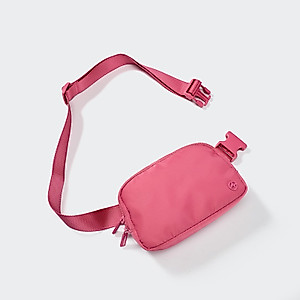 Pander Two Way Zipper Fanny Pack Nylon Everywhere Belt Bag for Women, Water Repellent Waist Packs, Crossbody Bags with Adjustable Strap (Hot Pink).