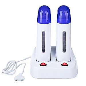 LIARTY New Effective 2pcs Electric Rolling Epilator Cartridge Double Depilatory Heater Waxing Paper Hair Removal (Blue)