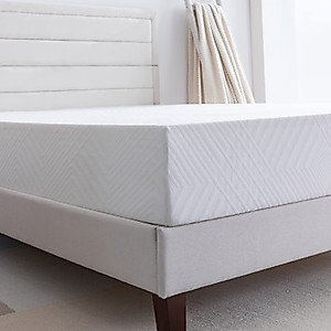 WUYASON 10 Inch Cooling Gel Memory Foam Mattress in a Box, Foam Mattresses for Cooler Sleep & Pressure Relief, Green Tea Infused Medium Soft Bed Mattresses, Vibrant (Queen)