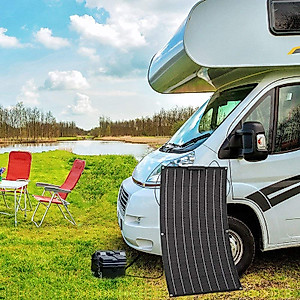 ZYTNB 1200W Flexible Monocrystalline 4 X 300 Watt 18 Volt Solar Panel High Efficiency Mono Solar Module kit with 40A Charger Controller for Camping Caravan RV and Other Off Grid Applications