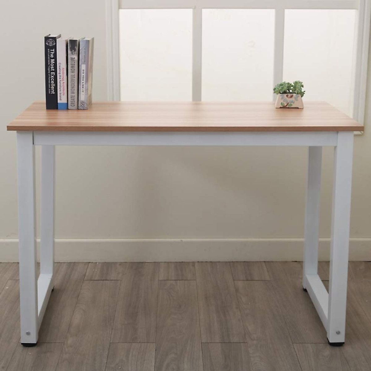 VitmiT Computer Gaming Desk 43.3" Home Office Desk Oak Computer Table for Computer Table Office Workstation Study Table Writing Desk Gaming Desk