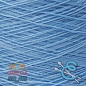 SUPERFINA NO.10 [240grs] - Omega | 100% Mercerized Cotton Yarn Ideal for Fine Crochet - Color: 27 - Blue 485