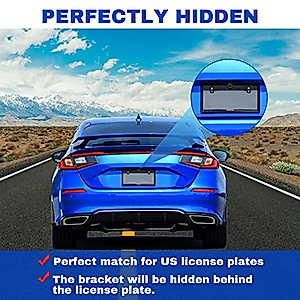 Backup Camera License Plate Bracket, Alpha Rider Universal Car Dash Cam Mirror Camera Kit, Rear Reverse License Plate Camera Mount Kit, Rear View Camera License Plate Holder