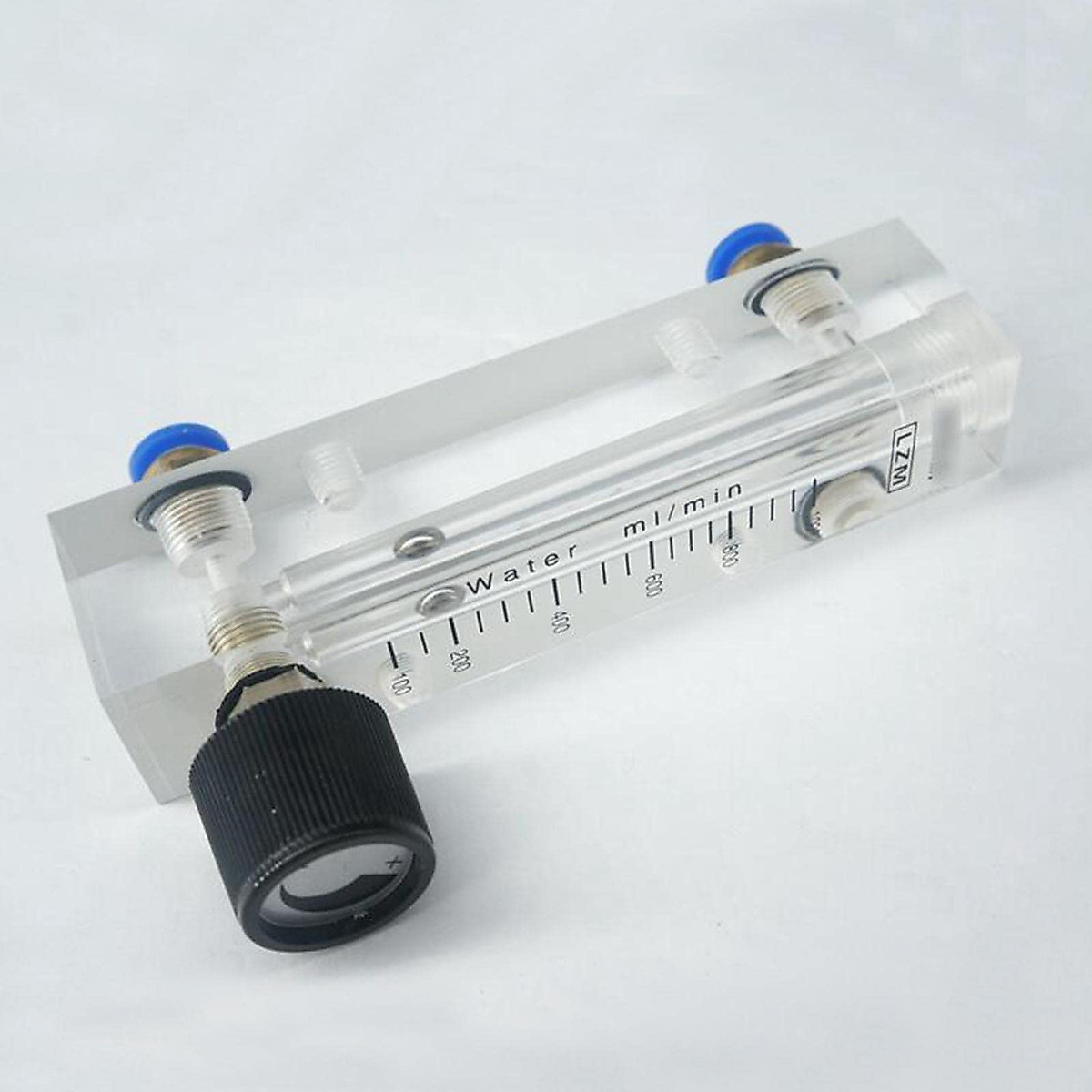 100-1000mL/min LZM-6T Acrylic Panel Water Liquid Flowmeter Rotameter with Control Valve Push in Fit 6mm Tube