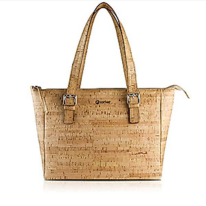 Corkor Cork Purse Vegan Handbag for Women | Cruelty Free Satchel Non Leather | Roomy Bag Rustic