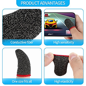 Ouligay 30PCS Finger Sleeves for Gaming Breathable Finger Sleeve Gloves for Gaming Finger Thumb Sleeves Set Gamer Thumb Sleeves Finger Covers Dedales Para Dedos Gamer for Mobile Phone Game