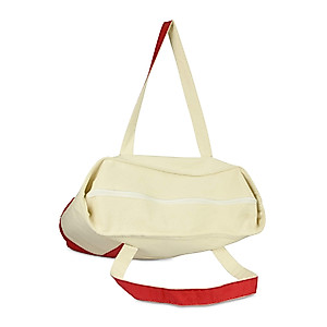 DALIX Filled With Love Cute Cotton Tote Bag in Red