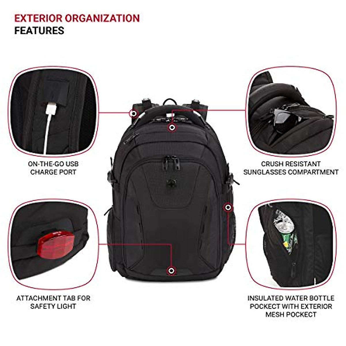 SwissGear ScanSmart Laptop Bag, Black Stealth, Fits 15-Inch Notebook