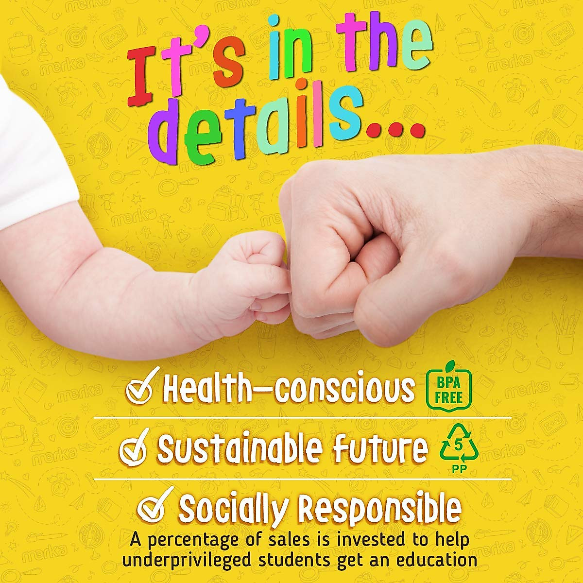 merka 4 Pack Kids Placemats for Dining Table, Placemat Plastic for Kid, Reusable Wipeable, Set of 4 Ocean Space Jungle Unicorns for Ages 2 and Up