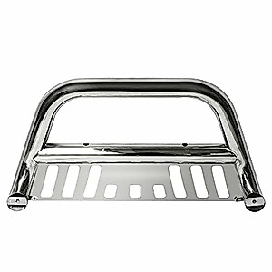 South Mud Bay 3" Bull Bar Bumper Guard Compatible with Chrome Stainless Steel E03YA0106