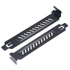 uxcell PCI Slot Covers with Screws for PC Case Airflow and Dustproof Black 4pcs