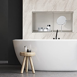 Jolitac Stainless Steel Shower Niche Inwall 12" X 24", Double Placed Tiers Bathroom Storage Shelf Niche Perfect for Shampoo and Soap Storage