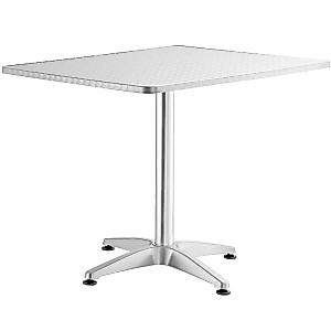 Patio Furniture Set, Aluminum Dining Set with 4 Aluminum Outdoor Arm Chairs, Furniture Set with Chrome Powder-Coated, Dining Table with Chairs, Round Outdoor Patio Furniture