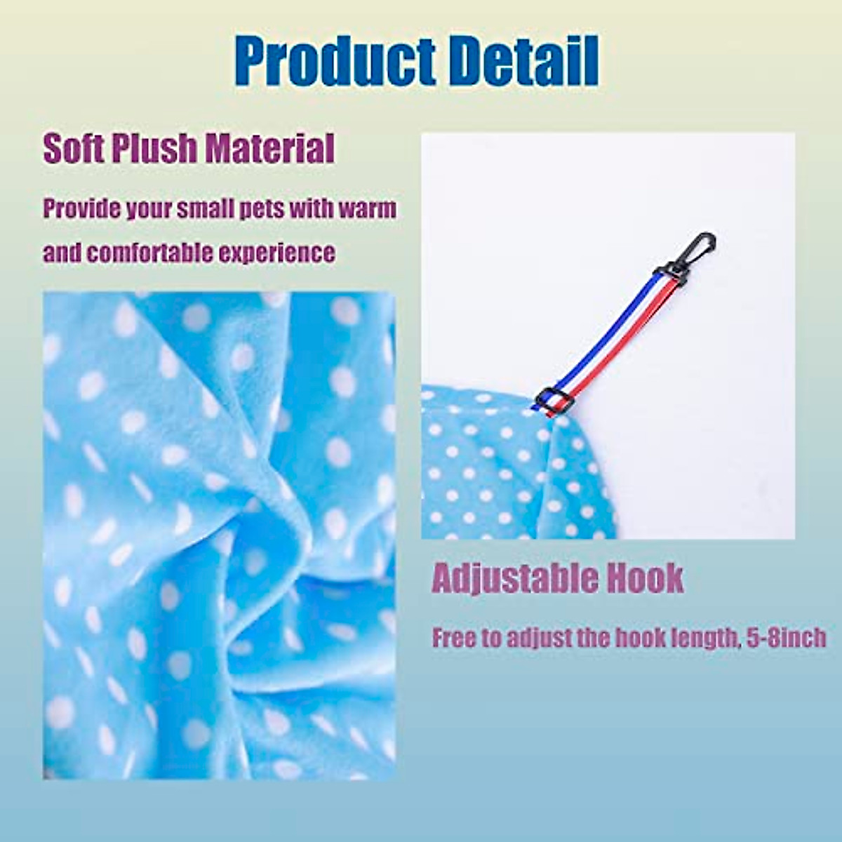 neolun Ferret Cube Hammock Hanging Bed for Ferrets Rats Chinchilla Sugar Gliders or Other Small Animals with Lace Trim(Light Blue)