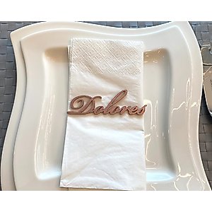 Custom Name Tag, Wedding Table Names, Wood Place Card Names, Birthday Dinner Place Card names, Wedding Table Decoration (Gold | Painted)