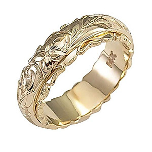 Ring Set Stainless Steel Flower gold sliver Wedding Elegant Jewelry 925 Rings and Silver Rings (Gold, 8)