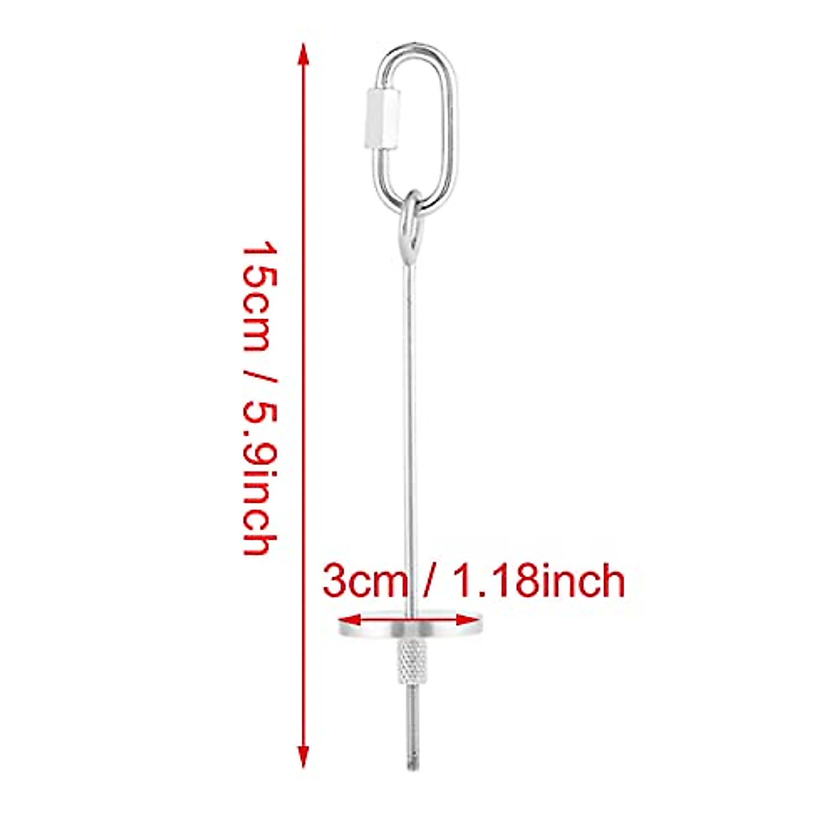 Yosoo Health Gear Bird Skewer, Bird Food Holder, Stainless Steel Fruit Vegetable Stick Holder Foraging Toy, Hanging Bird Cage Toy for Parakeet Cockatiel Conure Lovebirds Cockatoo (S)