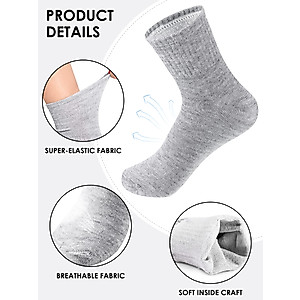 Tarpop 100 Pairs Mens Socks Bulk Moisture Wicking Socks Casual Sports Ankle Socks Bulk for Homeless Unisex Adult Men Women (Black, White, Gray)