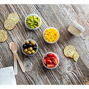 Elegant Disposables (4 Ounce 10 Pack) Clear Twist cap Containers Clear with Screw on Lids Twist Top Food Storage Freezer Containers