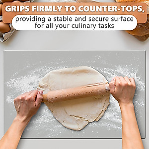 Baking Extra Large Silicone Mat - Grey Silicone Mats for Baking Cookie Baking Sheet Silicone Mat Kitchen Countertop Protector - Non Stick Baking Mat Kitchen Table Silicon Baking Mat Pastry Mat