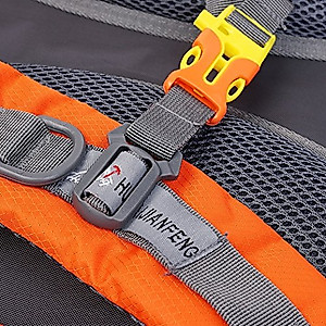 SUGOIDAN Hiking Backpack Waterproof Travel Fishing Climbing Camping 60L Hiking Daypack (Orange)