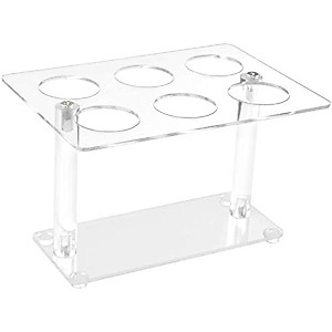 Ailelan Cone Holder, Clear Acrylic Ice Cream Cone Holder, Cone Display Stand, Sushi Hand Roll Stand Cone Holders for Parties, Weddings Birthday Parties, Buffets, Christmas (6 Holes)