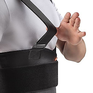 HIDROLIGHT – Back Brace with Suspension - Lower Back Pain Relief Products, Lower Lumbar Support for Heavy Lifting, Back Posture Corrector for Women and Men, Gait Belt - Black, Large