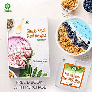 Nut Milk Bags - Organic Cotton - Not Cheesecloth - Pro Quality Unbleached 12"x12" 2 Pack - Perfect Size Mesh Strainer for Almond Milk-Cheese-Tea-Yogurt-Juices-Soups- Reusable Washable