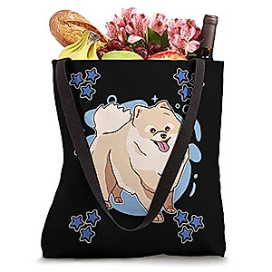 Mens Pomeranian Art Drawing Stars Boys Pomeranian Tote Bag