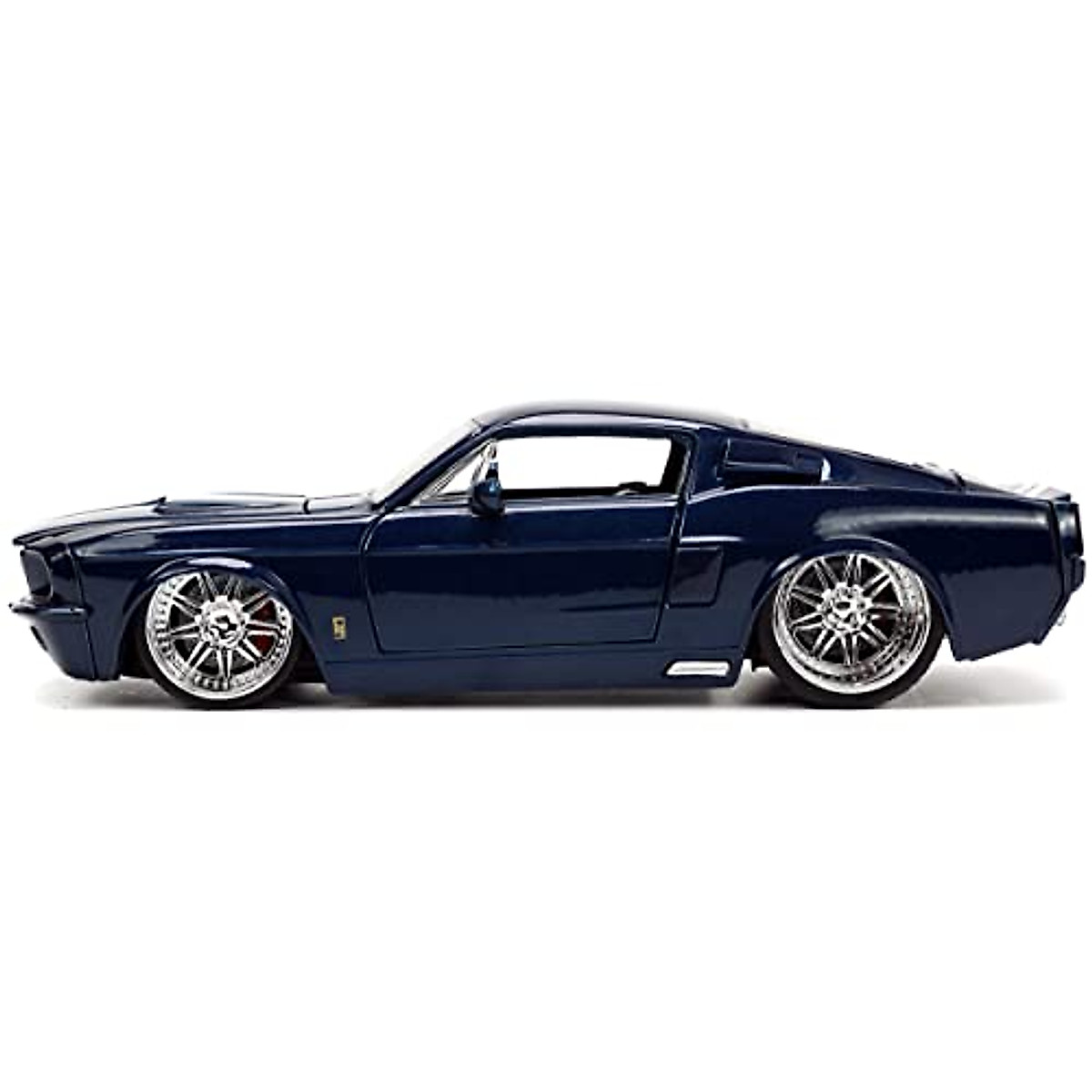 1967 Shelby GT500 Dark Blue Metallic with White Stripes Bigtime Muscle Series 1/24 Diecast Model Car by Jada 33865