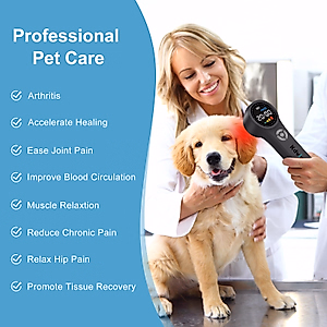 Kdvioo Cold Laser Therapy for Dogs,Red Light Therapy Devices,16x660nm+4x810nm+4x980nm,Infrared Red Light Therapy Machine for Dogs Cats Muscle and Joint Pain Relief,Handheld Infrared Light for Pet/Vet