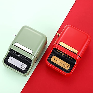 Hycodest Thermal Label Printer B21 Wireless Bluetooth Portable Printer Label Maker Machine with Tape (50x20 mm, 200 pcs) Compatible with Android & iOS System, Green