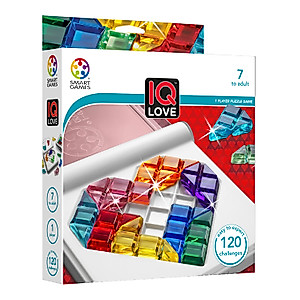 SmartGames IQ Love Travel Puzzle Game with 120 Challenges for Ages 7 - Adult