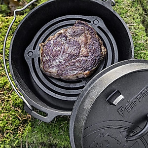 Petromax Cast Iron Stack Grate for Dutch Ovens, Prevent Bottom Burning and Evenly Distribute Heat, Can Also Place Directly in The Campfire or on The Table as a Trivet, 9"