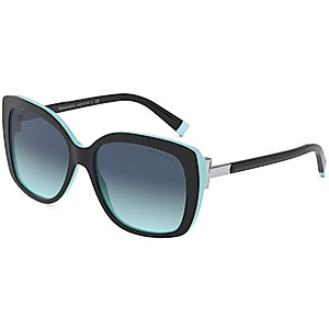 Tiffany & Co. Woman Sunglasses Black On Tiffany Blue Frame, Tiffany Blue Gradient Lenses, 57MM