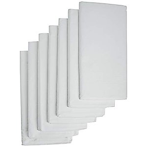 Linette 3 Ply Table Cover (7 Piece Package 54" X 108"), 7 Count (Pack of 1), White