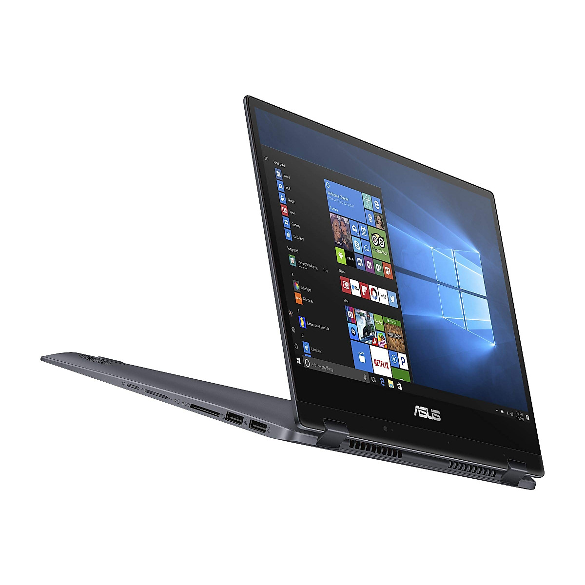 ASUS VivoBook Flip 14 2 in 1 14-inch FHD Touchscreen Laptop - 8th Gen Intel core i3-8145U - 4GB RAM - 128GB SSD - Fingerprint - Backlit - USB-C - Win10 (Renewed)