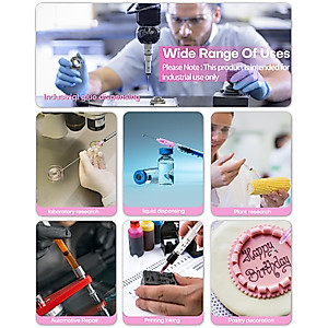 100Pcs 18Ga 1 Inch Needle Luer Lock Industrial Accessories, Sterile Individual Package for Lab Scientific Measuring, Refilling Inks, Plant and Industry