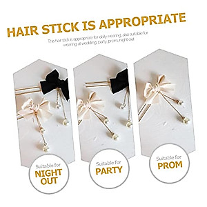 Girl Hair Accessories 2pcs Bow Hairpin Hair Accessories for Women Wedding Bun Hair Forks Peals Tassel Hair Fork Antique Hairpin Miss Imitation Pearls Hair Chopsticks