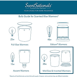 Scentsationals 20 Watt Wax Warmer Light Bulb - 20 Watt Light Bulbs for Wax Warmers, Wax Warmer Light Bulb Replacement - Style G30 Bulbs for Full Size Wax Warmers - Pack of 12 Wax Warmer Bulbs, Clear