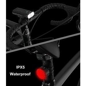 LIYOTD Bike Lights Front and Back 6400 mAh Bicycle Light Set USB C Rechargeable Super Bright 1200 Lumen Bike Headlight and Tail Light for Night Riding Road and Mountain LED Cycling Accessories